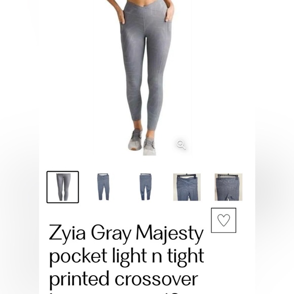 ZYIA | Pants & Jumpsuits | Zyia Grey Majesty Light N Tight Leggings | Poshmark
